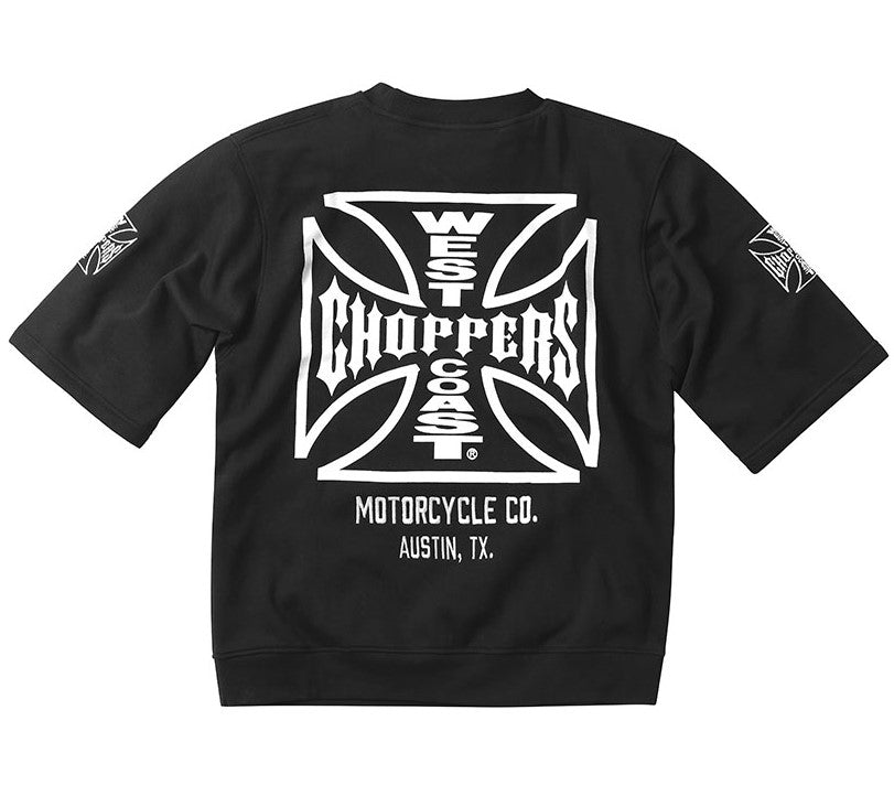 WCC CFL CHOP SLEEVE CREWNECK - BLACK – West Coast Choppers